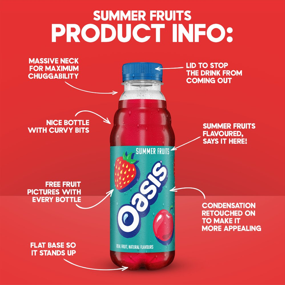 Oasis 12 x 500ml Case (Multiple Flavours) – GSC FOODS