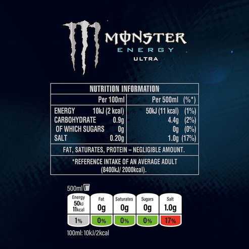 Monster Ultra White 24 x 500ml Cans Case – GSC FOODS